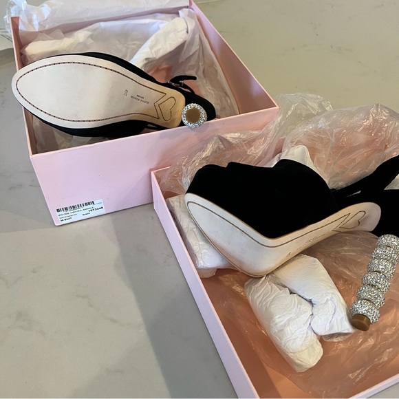 Sophia Webster | Shoes | Sophia Webster Natalia Velvet Crystal Heels ...